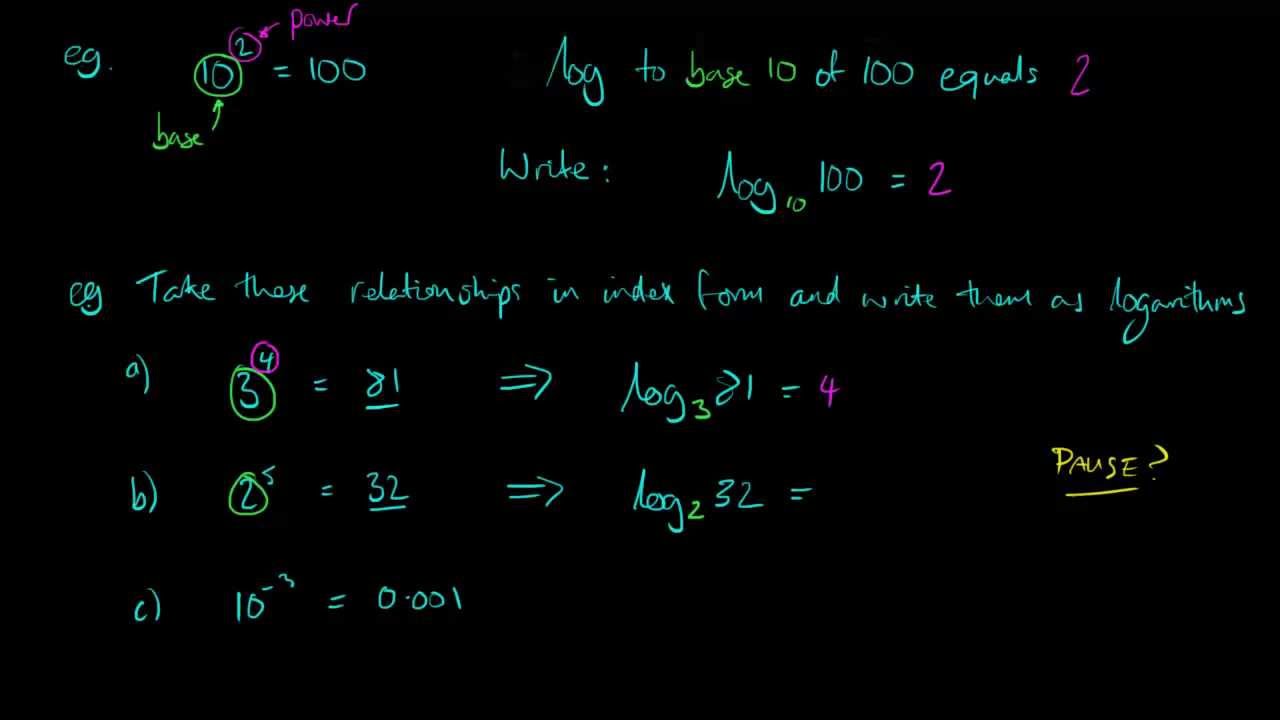 C2 - Logarithms 1 - Introduction - YouTube