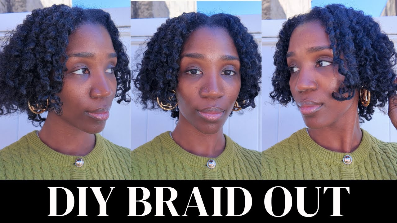 EASY Braid Out Tutorial On NATURAL Wet Hair | NO BLOW DRYER NEEDED ...