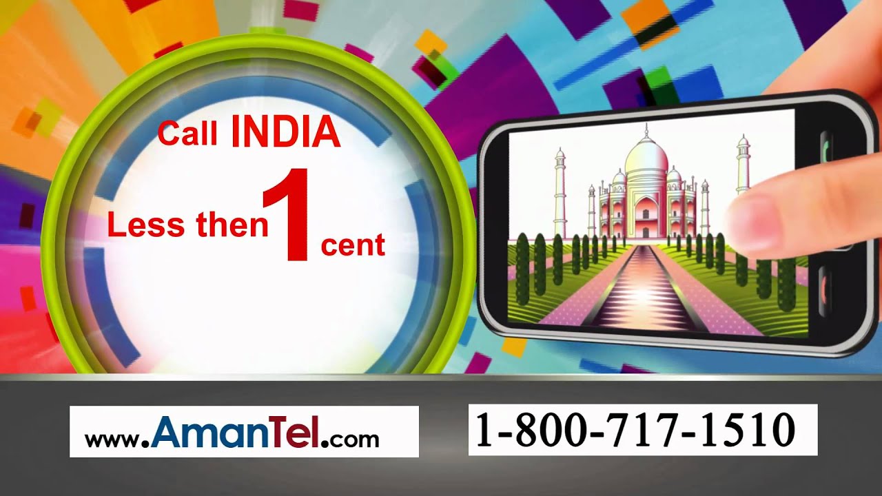 Amantel.com flat rate plan to call India @ 1cents/min - YouTube
