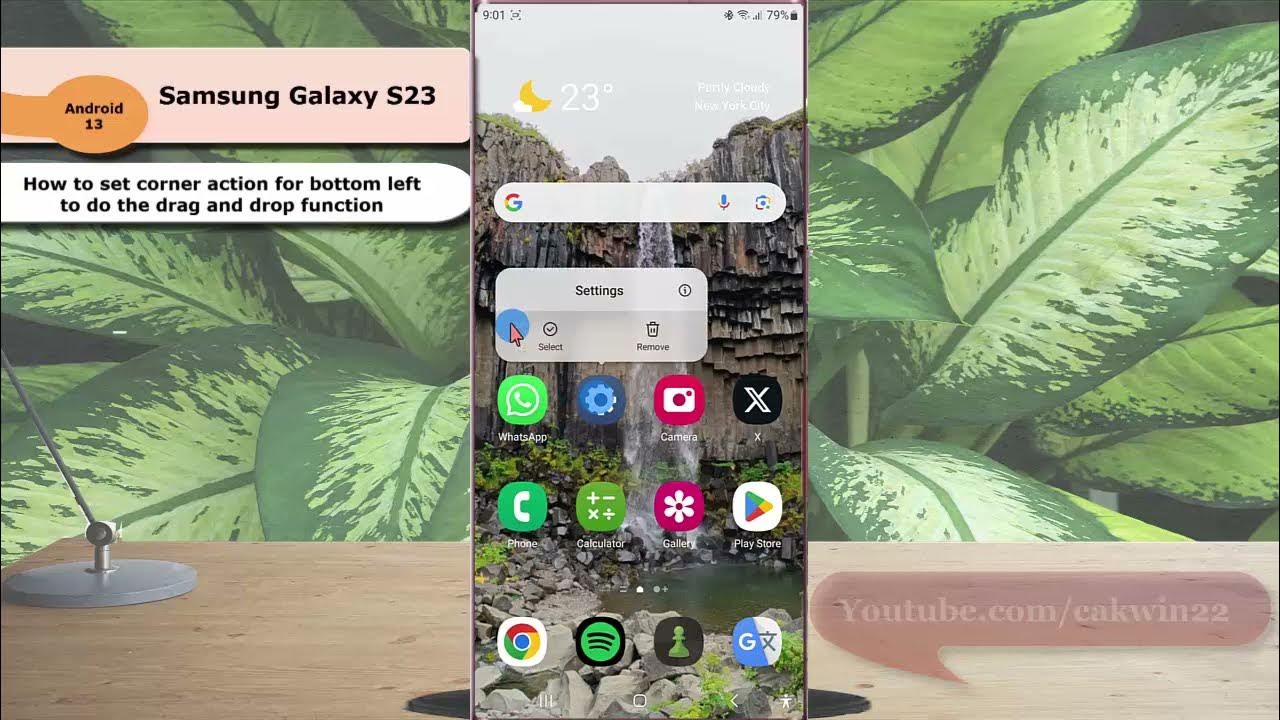 Samsung Galaxy S23 Ultra: How to set corner action for bottom left to ...