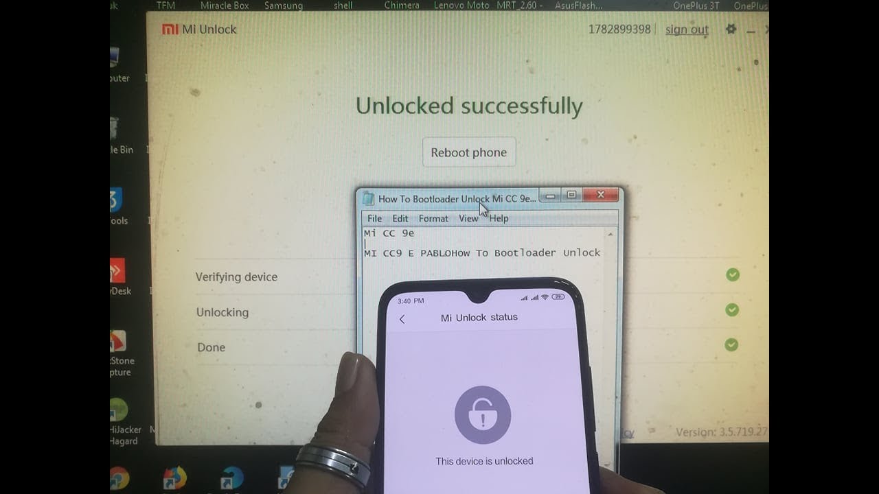 How To #Bootloader #Unlock Mi CC9e laurus - YouTube