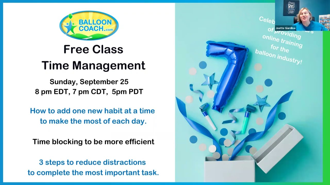 Time Management for the Balloon Professional| Balloon Boss Mastermind ...