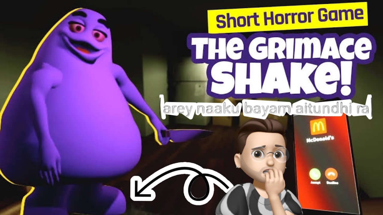 The Grimace Shake || Most Horror Game || Telugu Gaming Channel || - YouTube