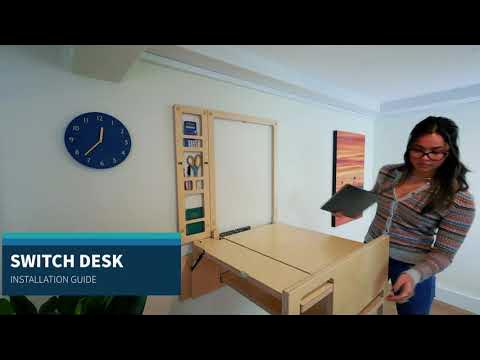 SWITCH DESK Wall-Mounted Folding Desk Installation Video - YouTube