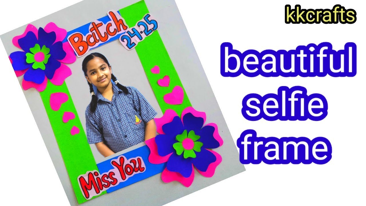 How to make a beautiful diy selfie frame/creative craft/easy salfie ...
