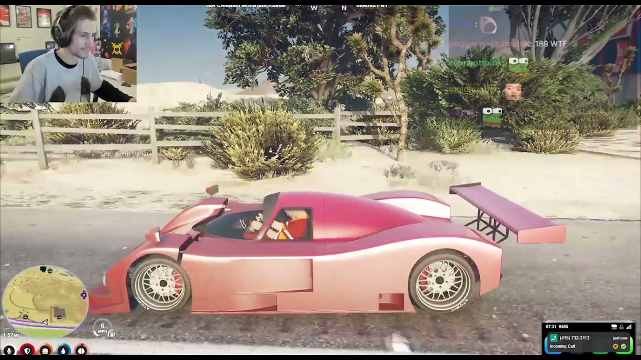 xQc goes 190 mph IN NEW CAR HE IS TEST DRIVING - YouTube