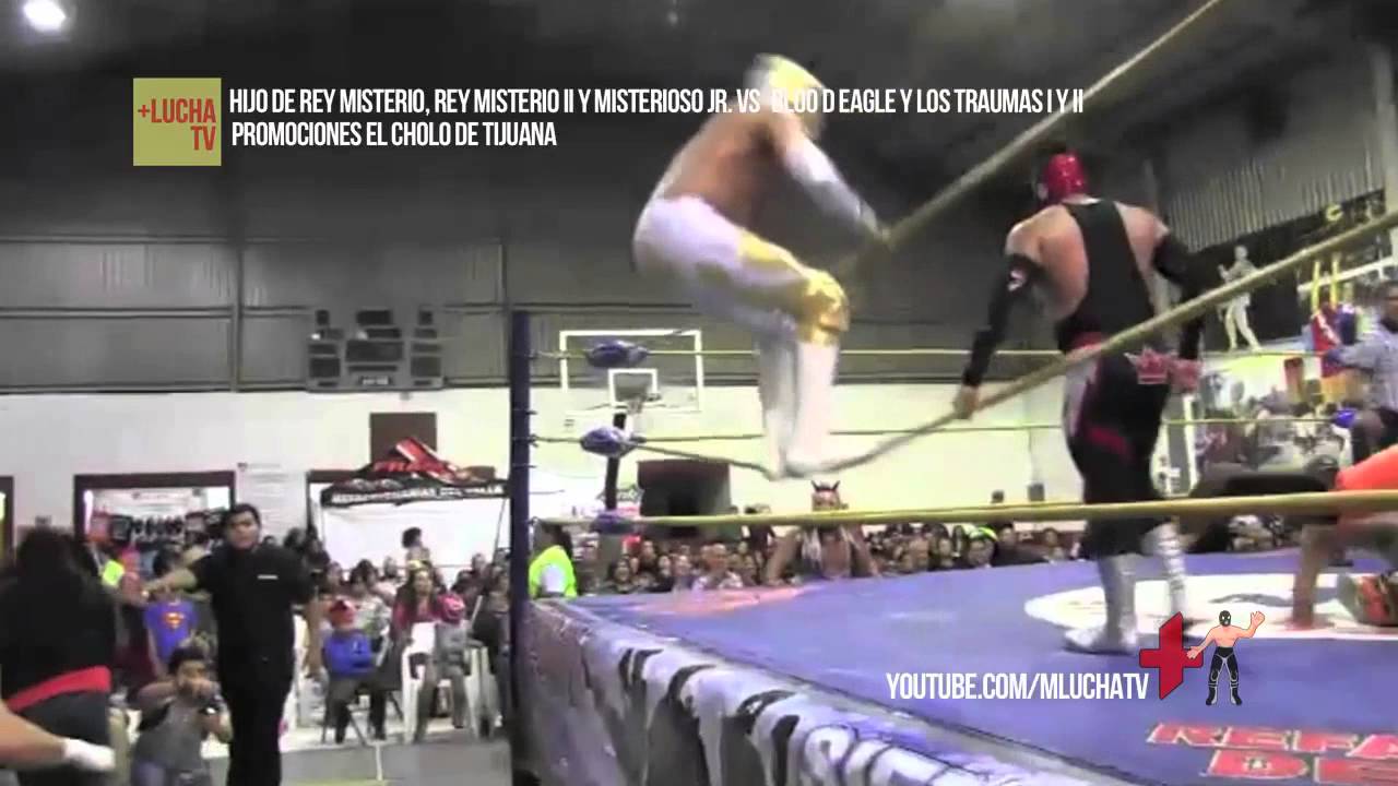 Rey Misterio II, Hijo de Rey Misterio y Misterioso Jr. vs Los Traumas y ...