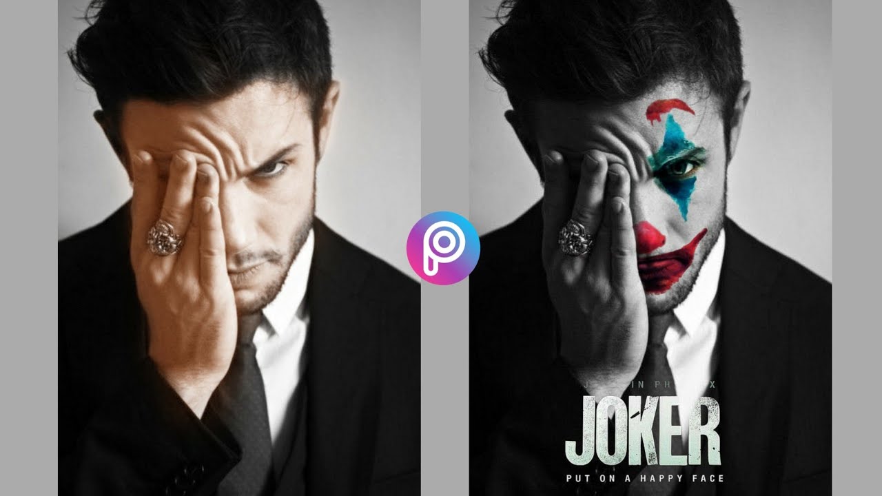 How To Edit joker face | PicsArt Tutorial - YouTube