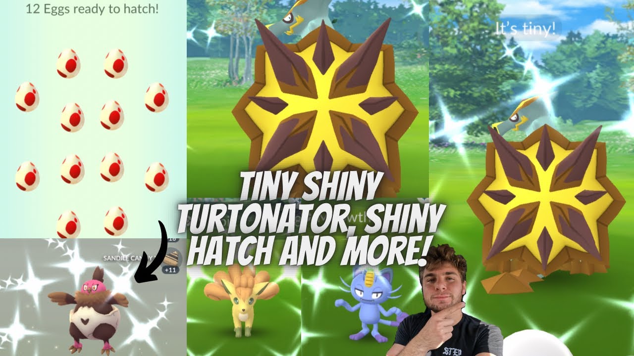 Tiny Shiny Turtonator, Shiny Hatch and More In Pokemon Go! - YouTube