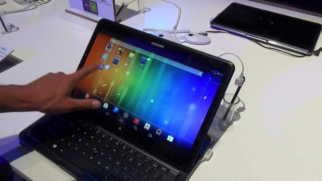 Samsung ATIV Q Hands-On - Windows 8 und Android Dual Boot Demo - YouTube