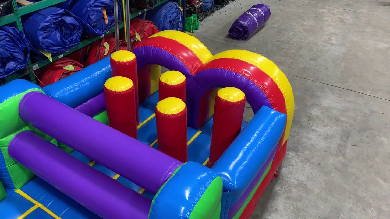 30 ft. Inflatable Obstacle Course Rental - YouTube
