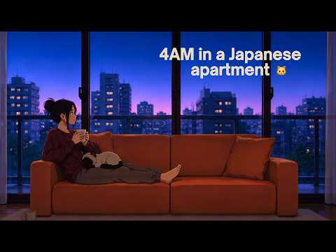 4 A.M. Wake-Up | Life of a Remote Worker & Her Cat 🍳 | Cozy Anime Slice of Life in Japan