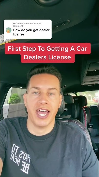First Step To Getting A Car Dealers License - YouTube