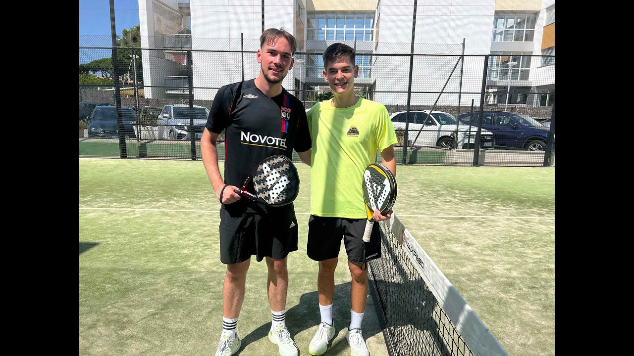 Mathis en stage de padel à Barcelone - YouTube