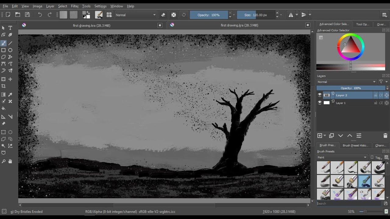 Burned Tree Drawing | Timelapse/Speedart - YouTube