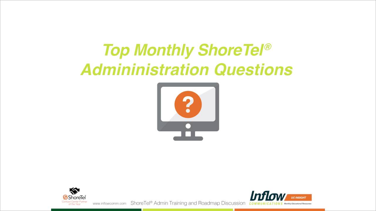 Shoretel Admin Training + Roadmap Discussion - Full Webinar - YouTube