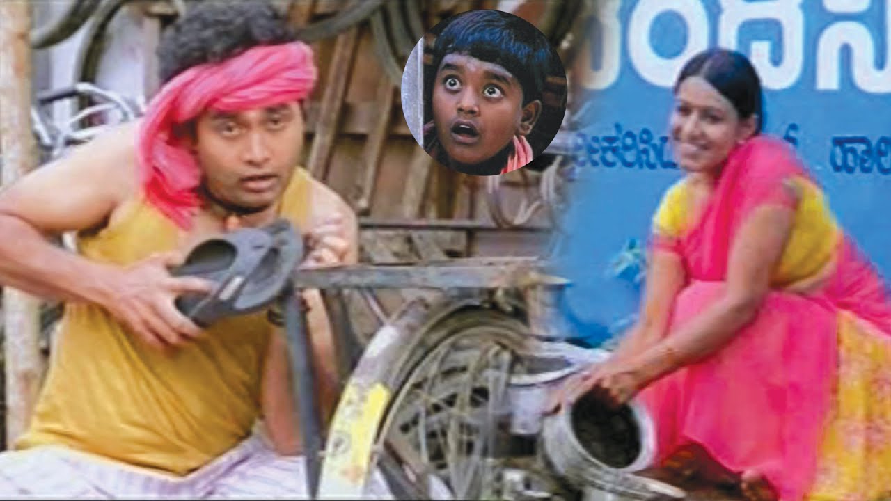 Kannada Comedy Videos 2020 || Sharan & Shruthi Comedy Scene At Cycle ...
