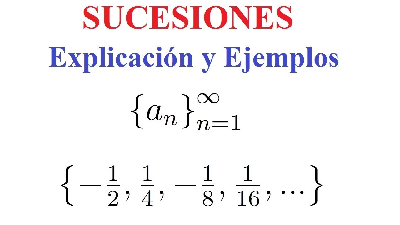 Sucesiones. Explicación y Ejemplos. - YouTube