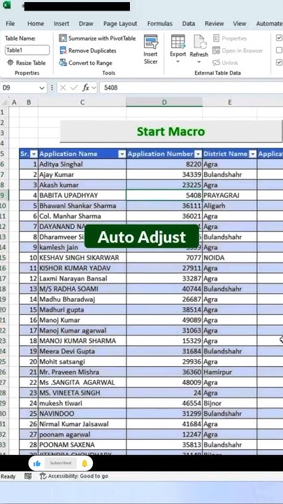 Data Auto Adjust & Auto Formate In Ms Excel 👌/ #realshahnawaj #excel #microsoftoffice - YouTube