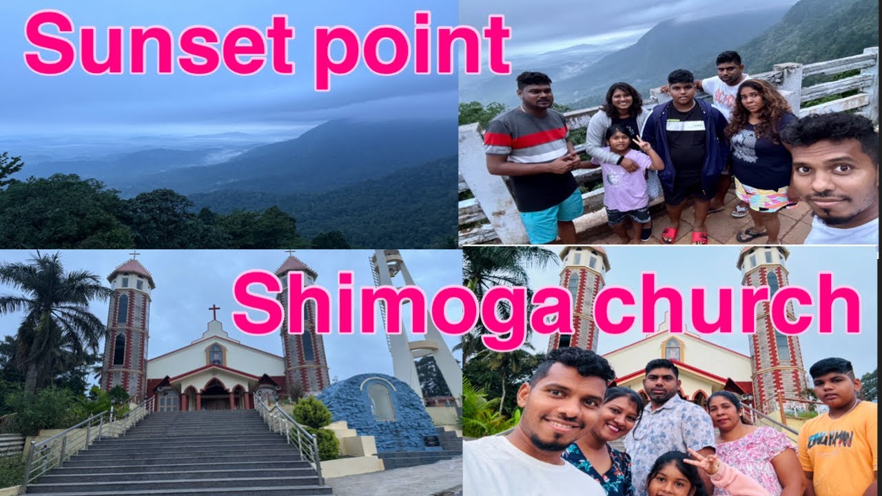 Sunset point and Shimoga church road trip - YouTube