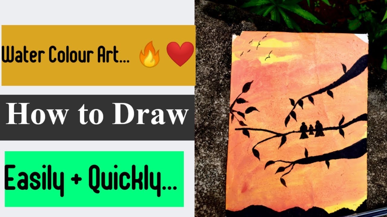 Easy art about the morning/How to draw/Step by step/For beginners - YouTube