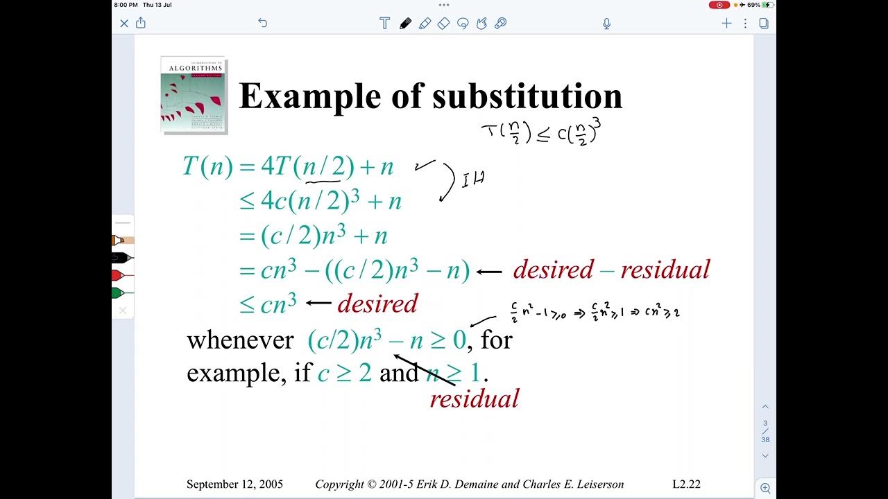 Lecture 3 Master Theorem Solving Recurrences Youtube
