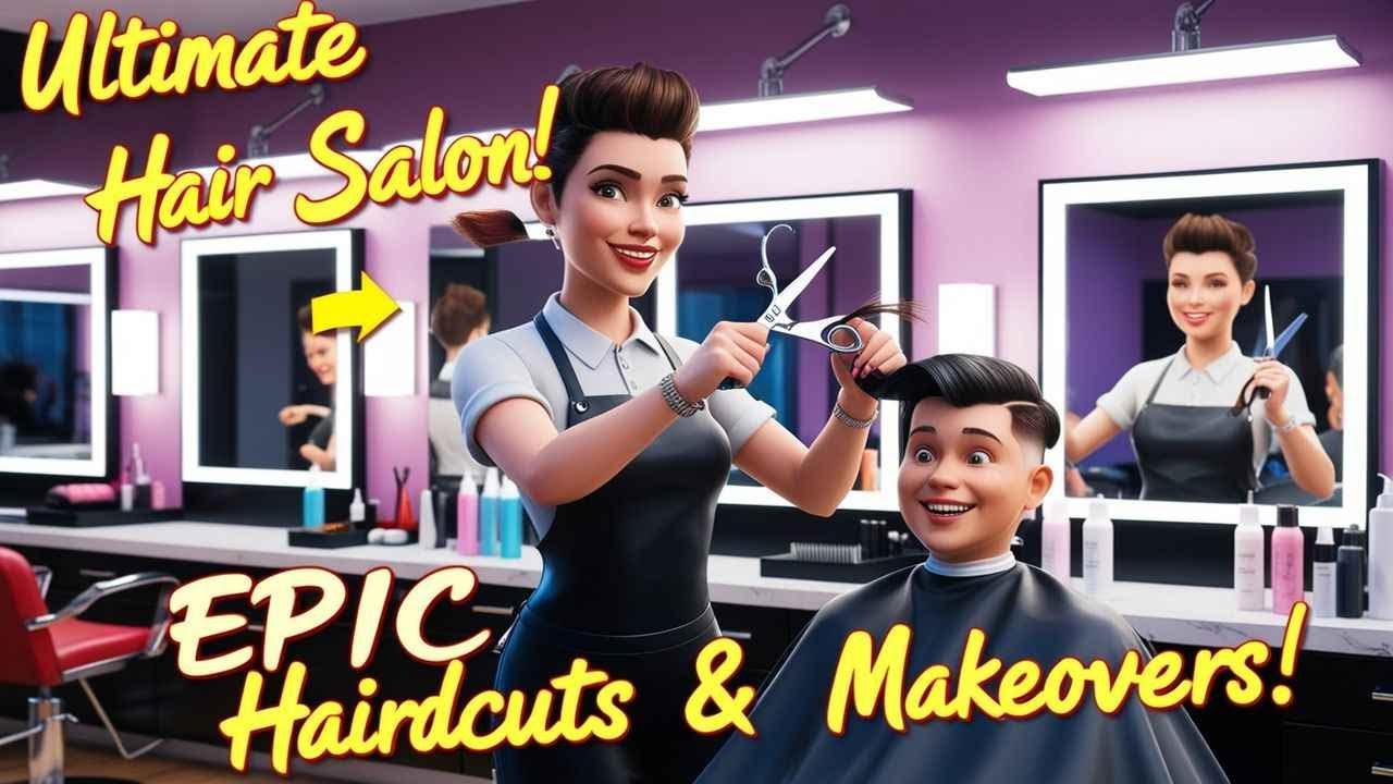 Hairdresser Simulator 🔥 Starting My Own Salon! 💈 Realistic Haircut ...