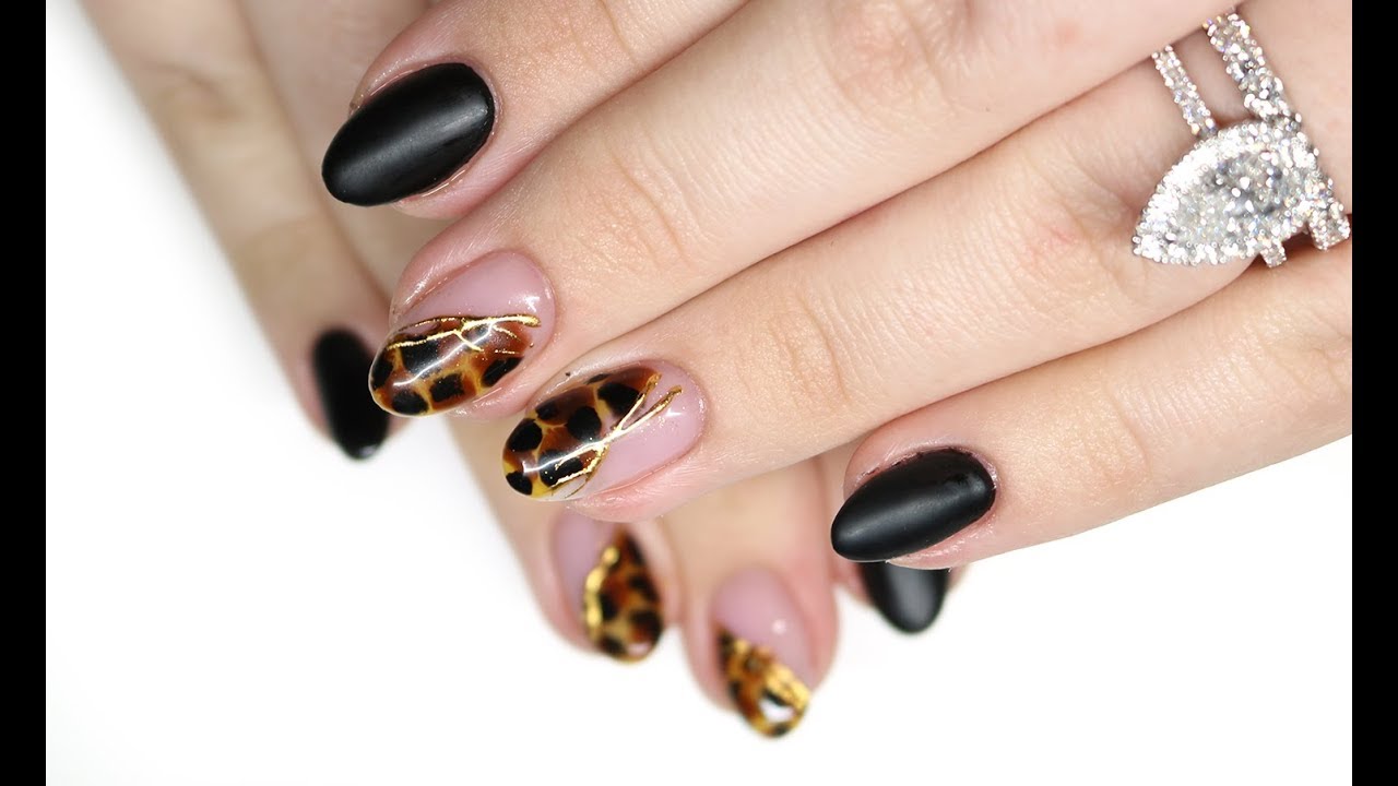 TORTOISE SHELL GEL NAILS - YouTube