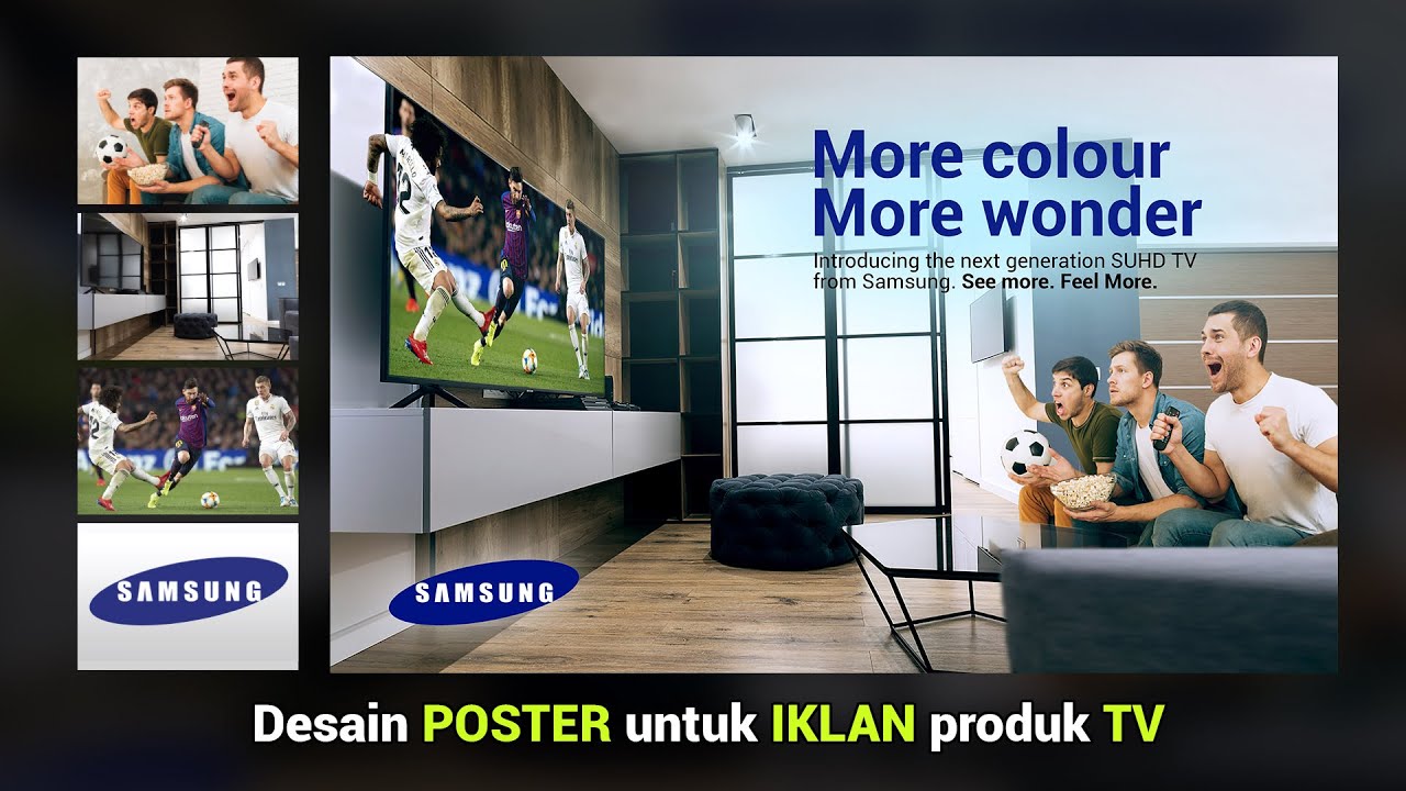 Cara Membuat Desain Poster Promosi Produk TV - YouTube