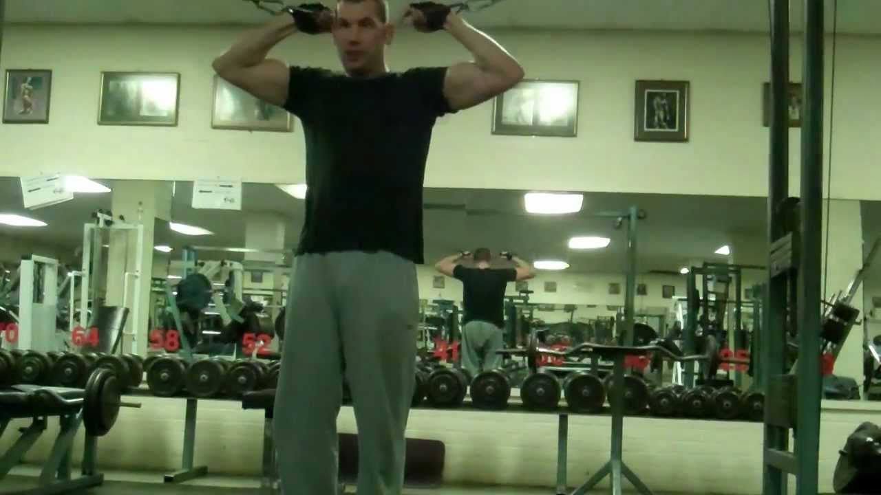 Gym Exercises: Build Bigger Biceps - Overhead Cable Bicep Curls - YouTube