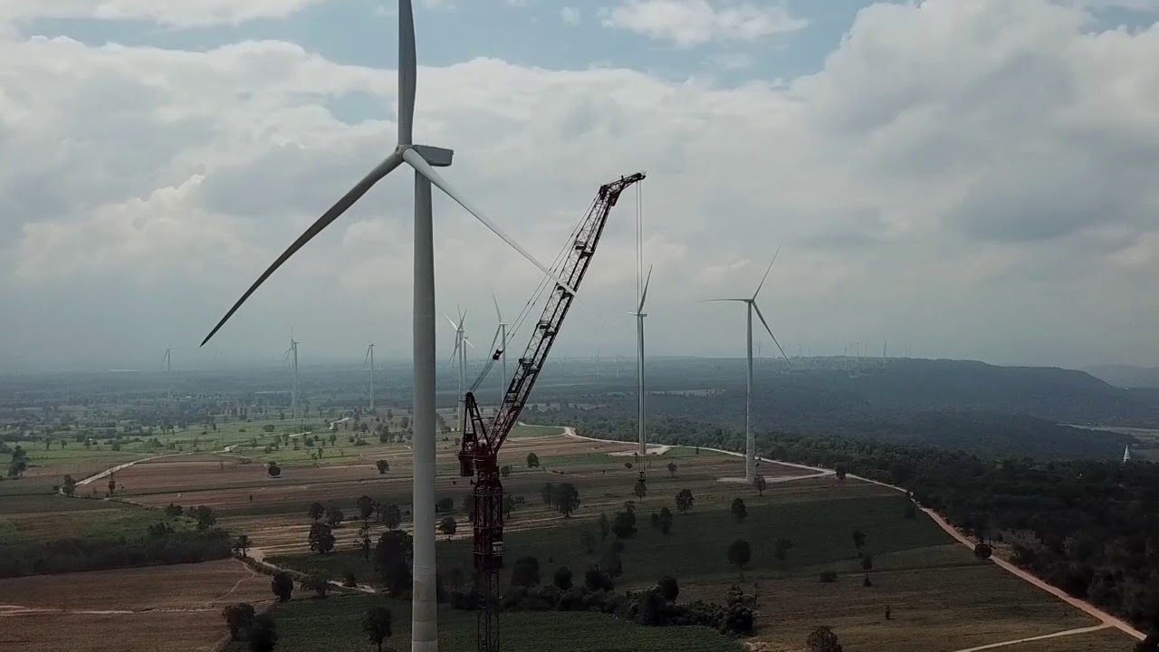 Kroll wind tower crane locations - YouTube