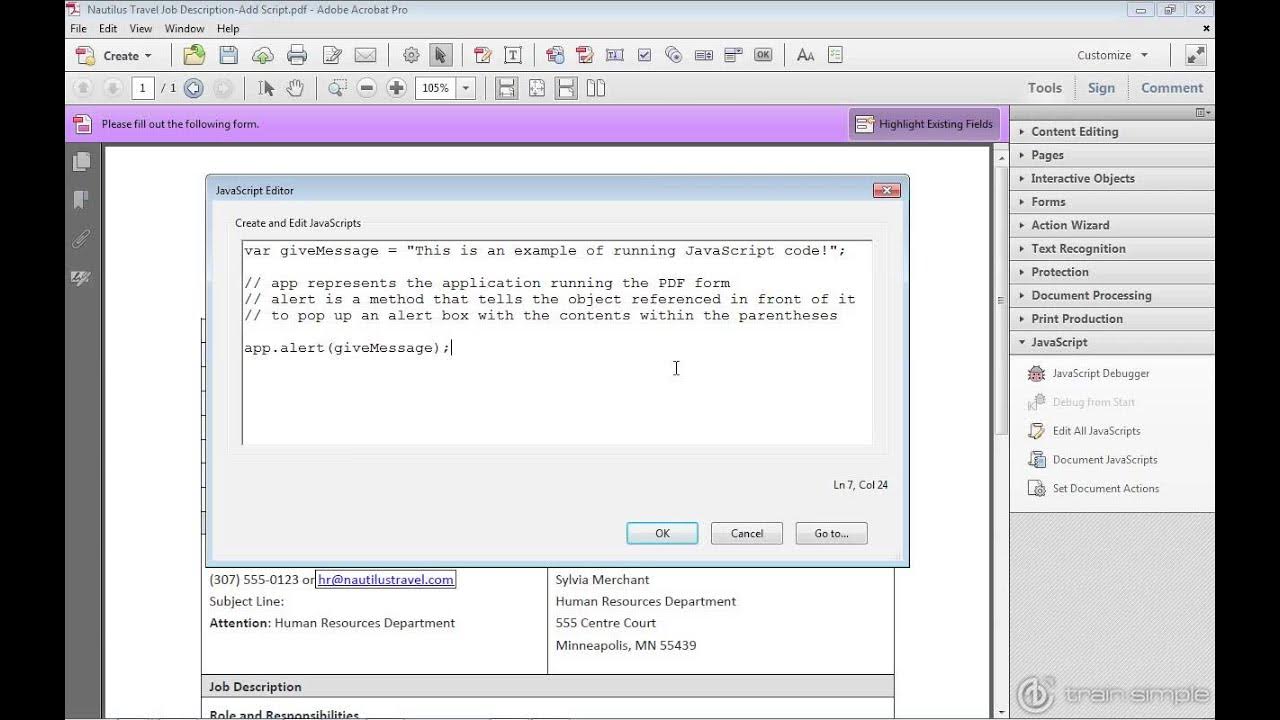 Acrobat XI Tutorial JavaScript Methods - YouTube