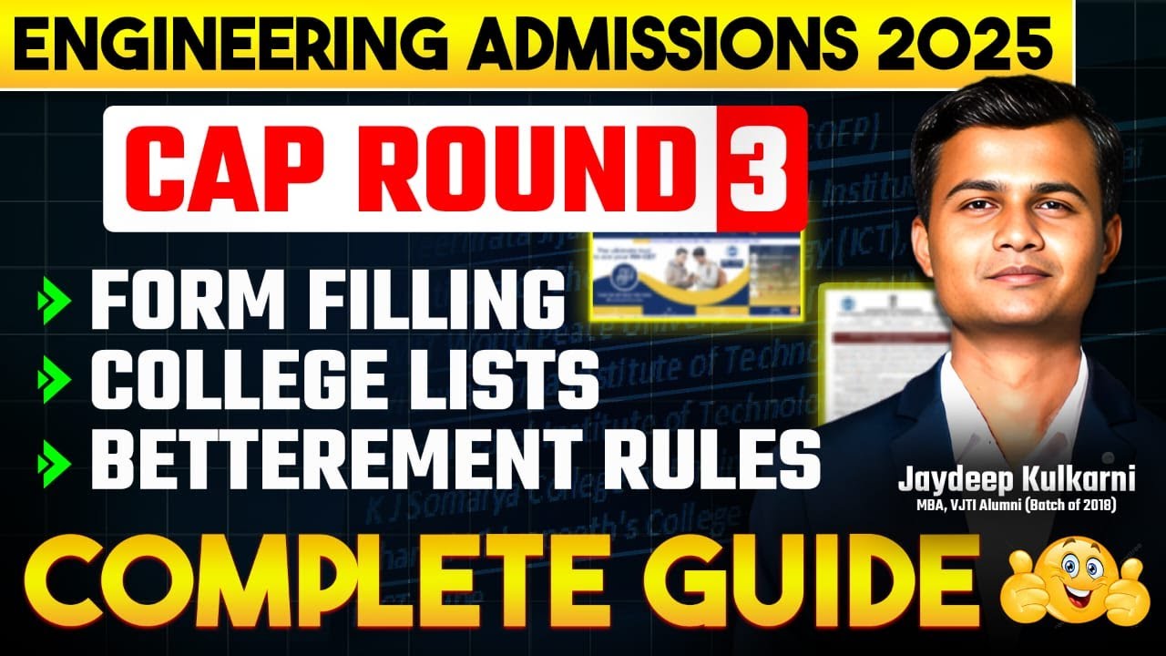 CAP ROUND 3 FORM FILLING | CET CAP 3 RULES | CAP 3 COLLEGE LIST # ...