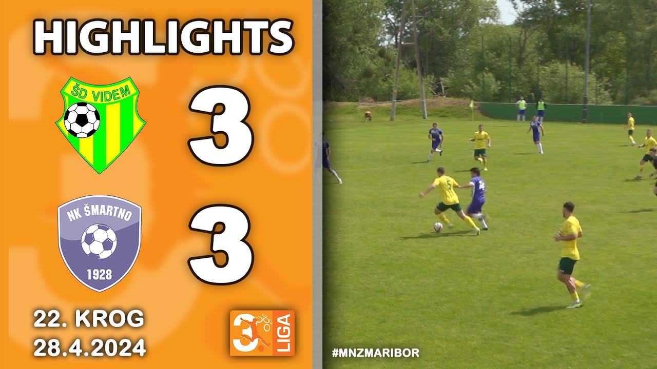 Highlights: ZASE Videm 3 : 3 Šmartno 1928 I 3. SNL-Vzhod - YouTube