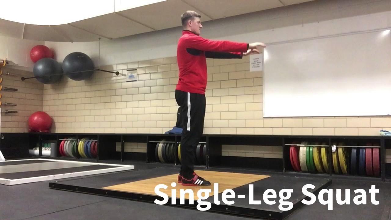 Single-Leg Squat: One foot off floor - YouTube