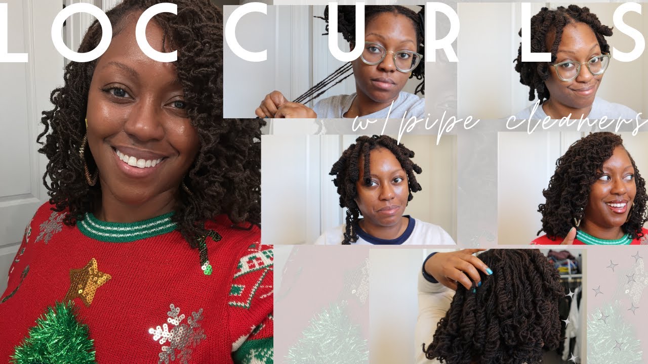 Pipe Cleaner Curls| Microloc Locs| Holiday Hairstyle| Lasting Curls ...