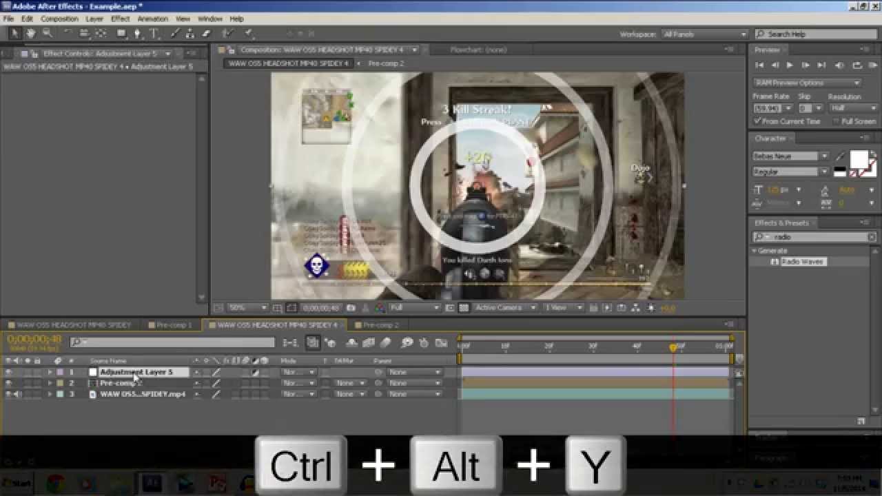 Tutorial - Bullet Waves - After Effects - YouTube