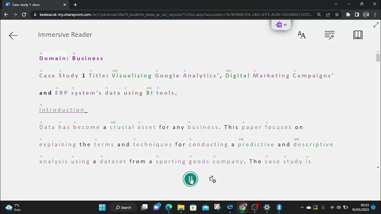 How to use immersive reader for supporting dyslexic students - YouTube