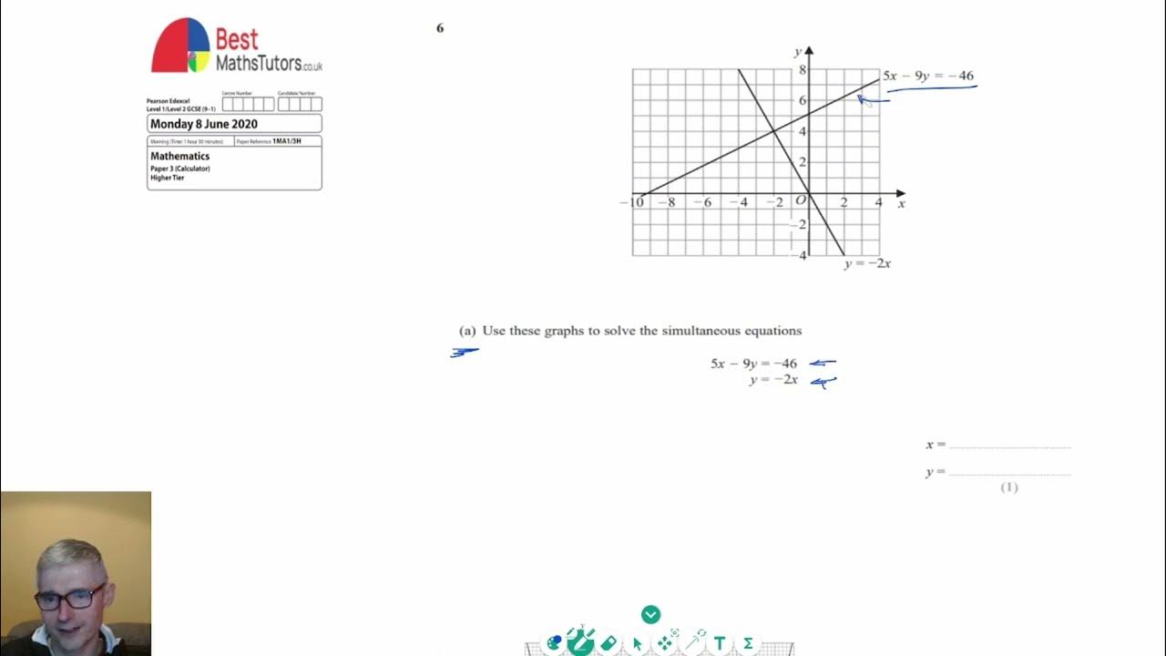 Graphical Solution of Equations GCSE Maths Edexcel Higher Tier Paper 3 ...