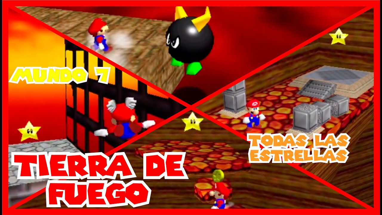 Gran Bronco y Corazón de volcán (Tierra de fuego) - Super Mario 64 - 09 ...