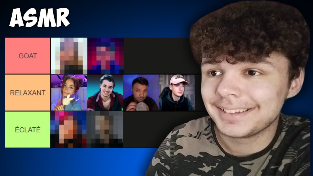 ASMR TIER LIST DES ASMR ARTISTE FRANCAIS - YouTube