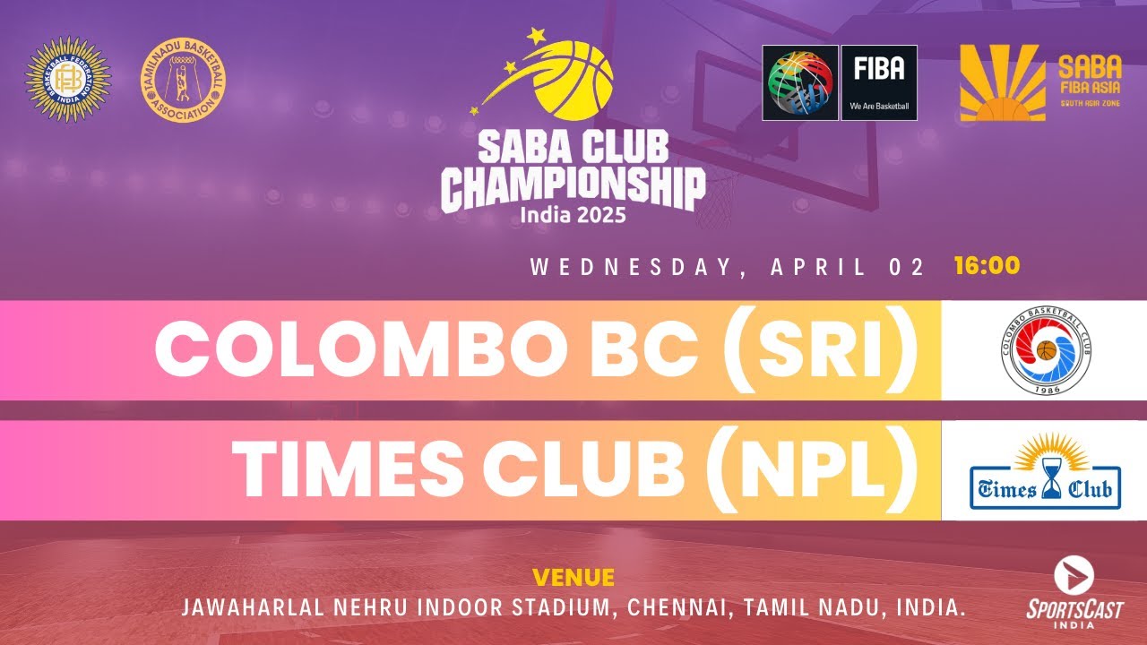 COLOMBO BC (SRI) vs TIMES CLUB (NPL) | SABA CUP CHAMPIONSHIP INDIA 2025 ...