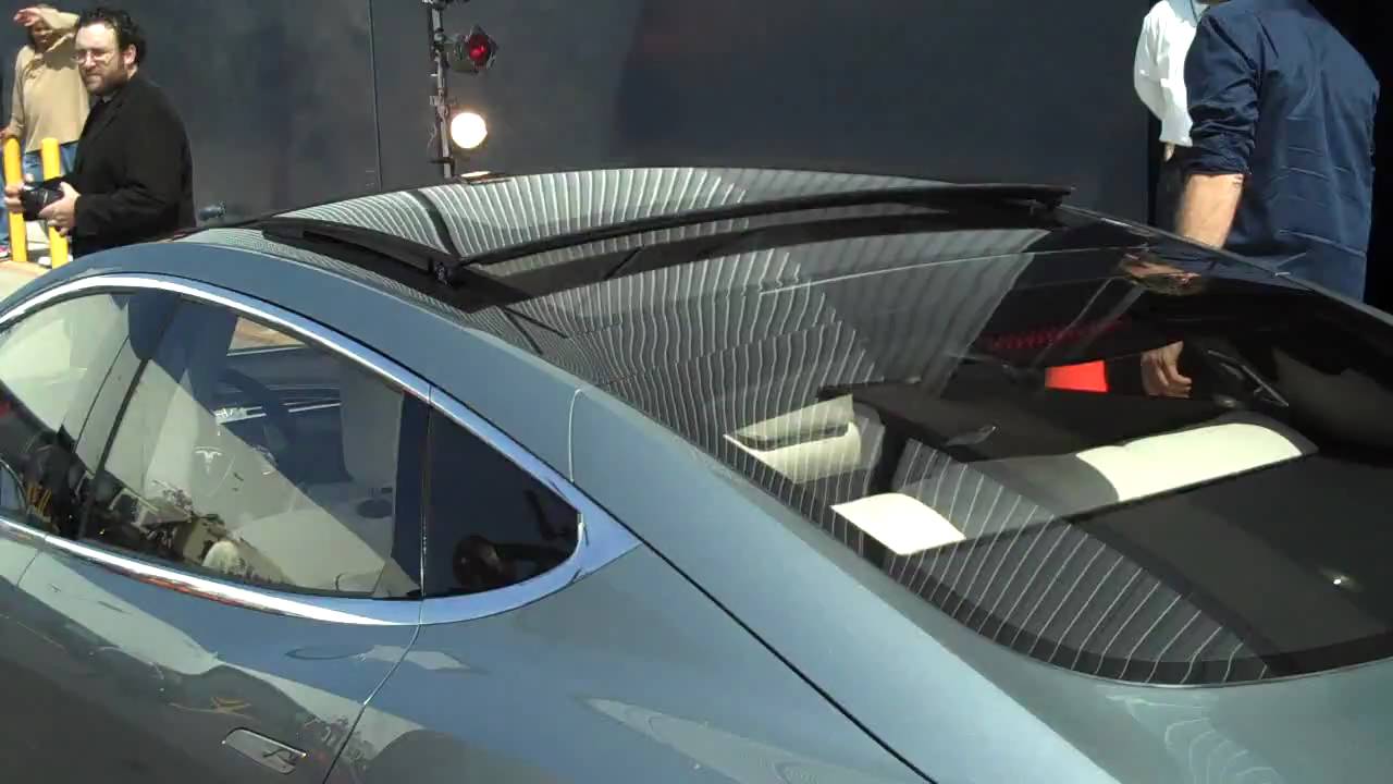 Tesla Model S - rear view and handle - YouTube