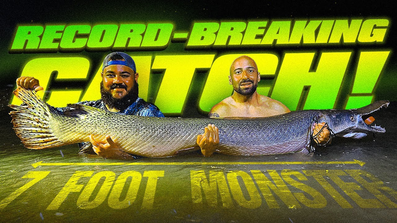 Massive 7-Foot Alligator Gar CAUGHT ON CAMERA! - YouTube