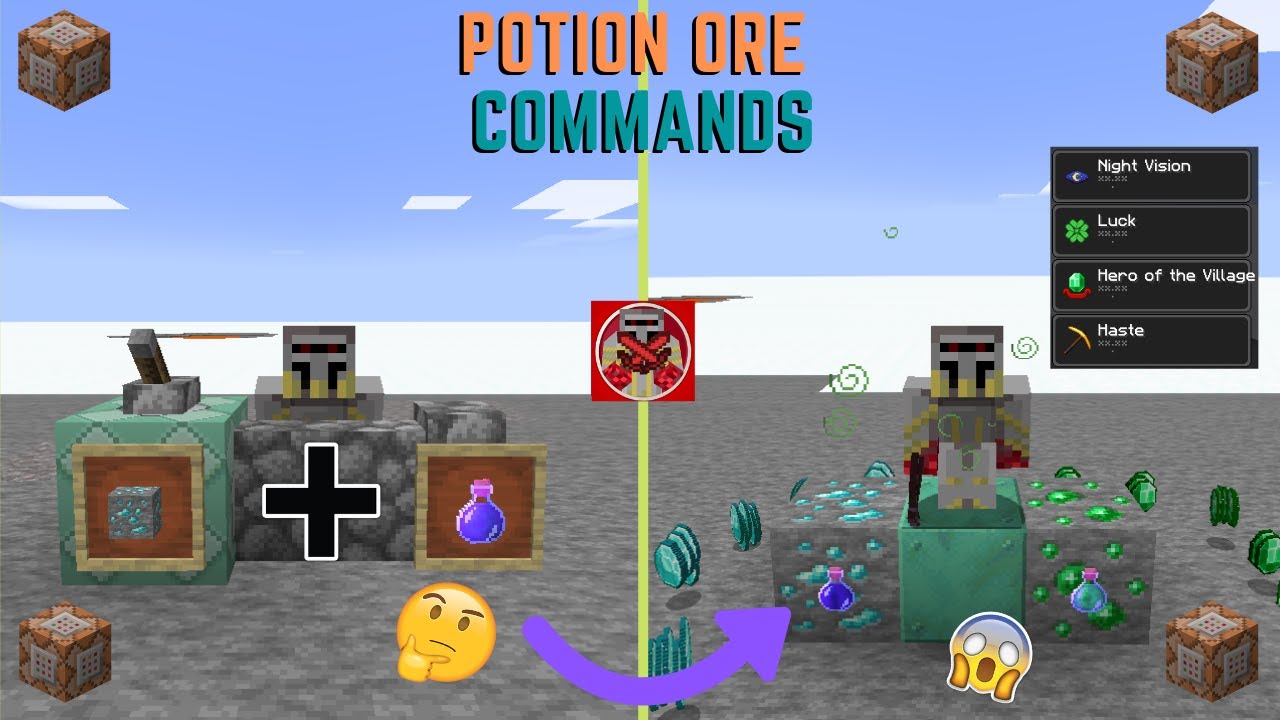 Command Block Tutorial #142: Potion Ore Commands in Minecraft (1.18 ...