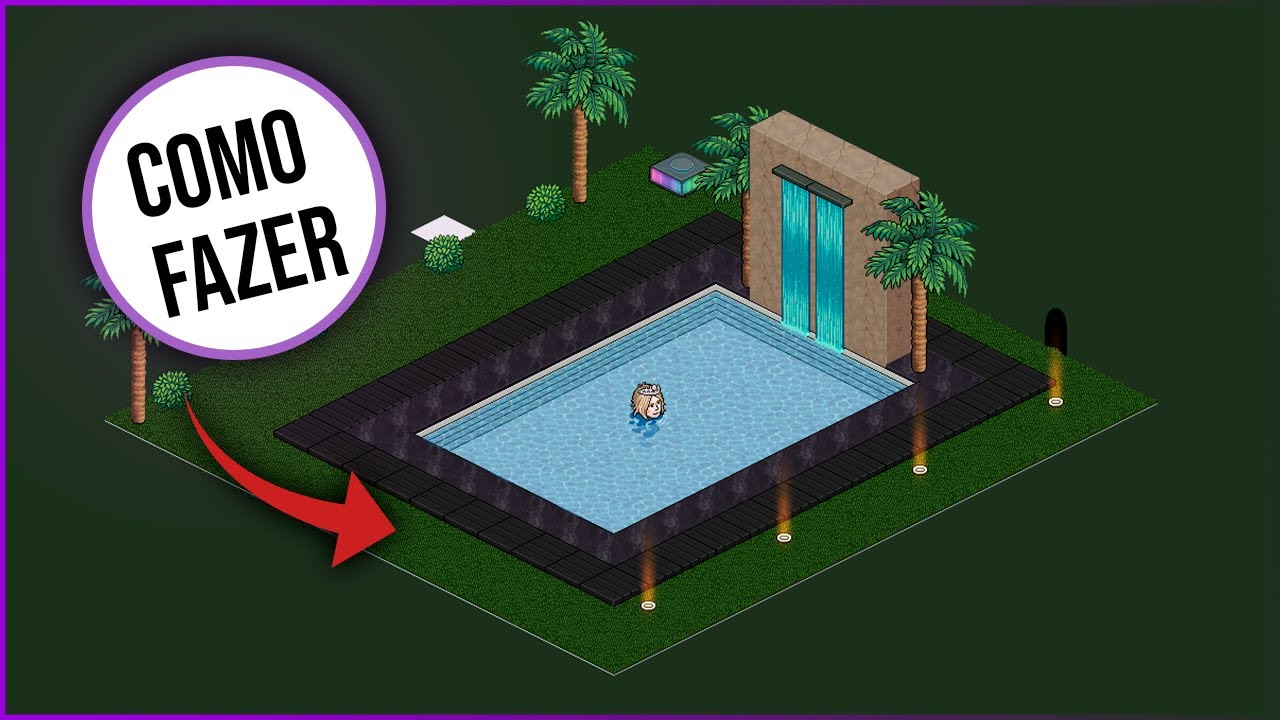 Como fazer uma piscina no Habbo [Piscina com profundidade] - YouTube