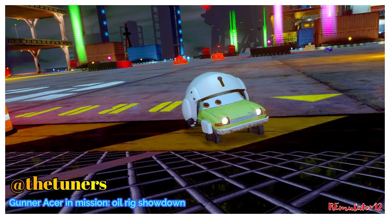 Cars 2 The Video Game | Gunner Acer - Mission Mode | Oil Rig Showdown ...