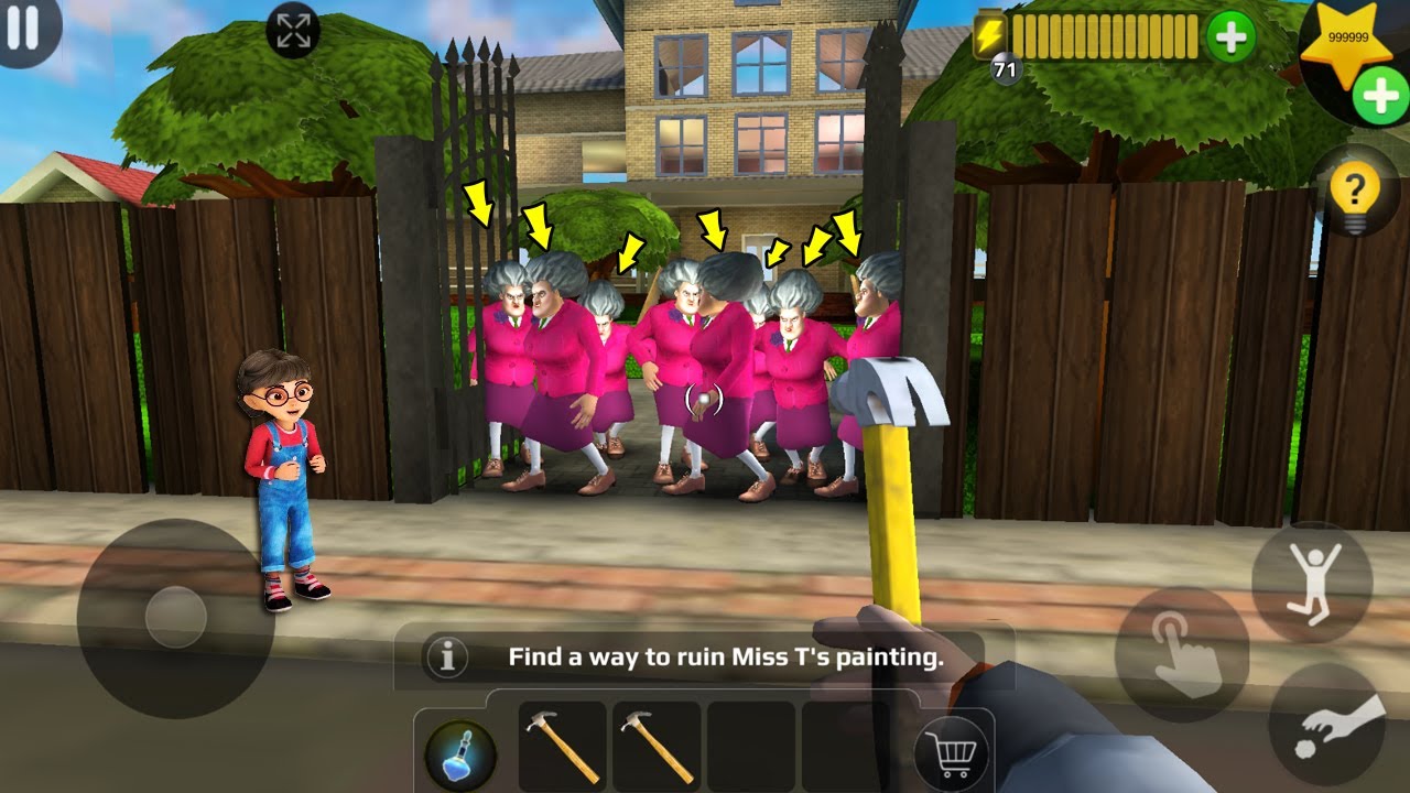 Scary Teacher 3d Mod Menu Troll Miss T So Funny Android Ios Part