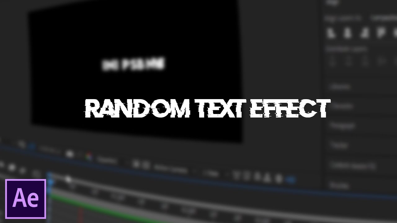 Cara Membuat Random Text Effects di After Effects - Tutorial - YouTube