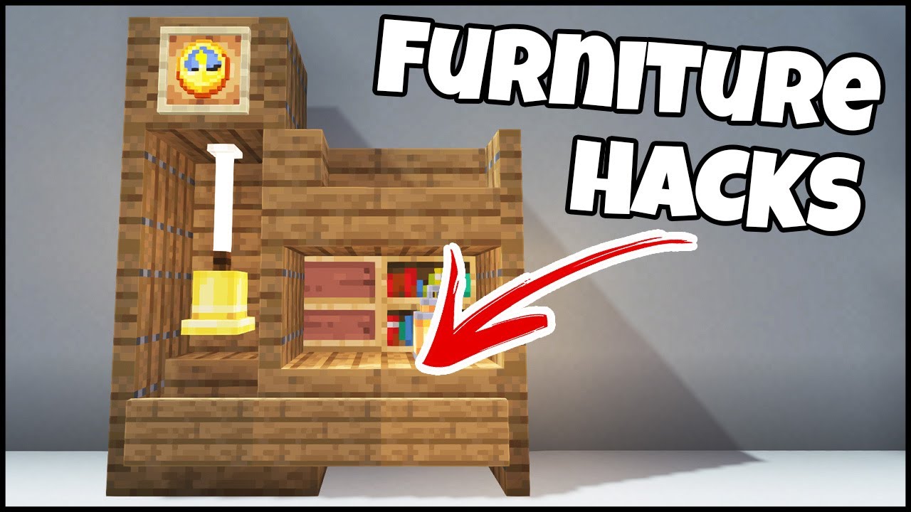 Minecraft Simple Furniture [Build Hacks] - YouTube
